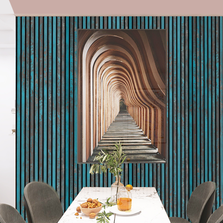 Premium Acoustic Slat Wood Panel Oxide Blue – 8ft 2 Pack – Wood Panel ...